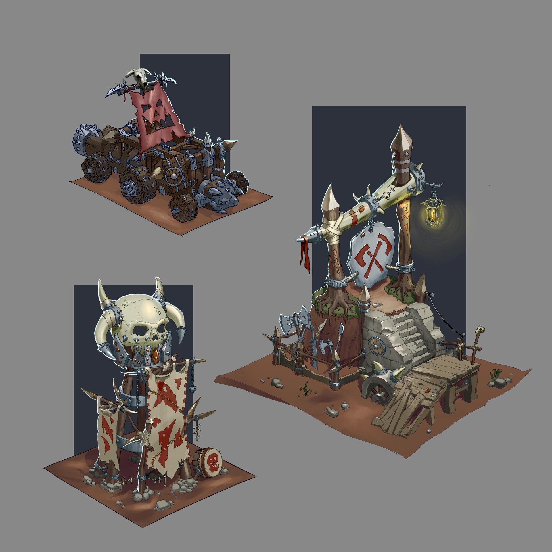 ArtStation - Orcs environment elements