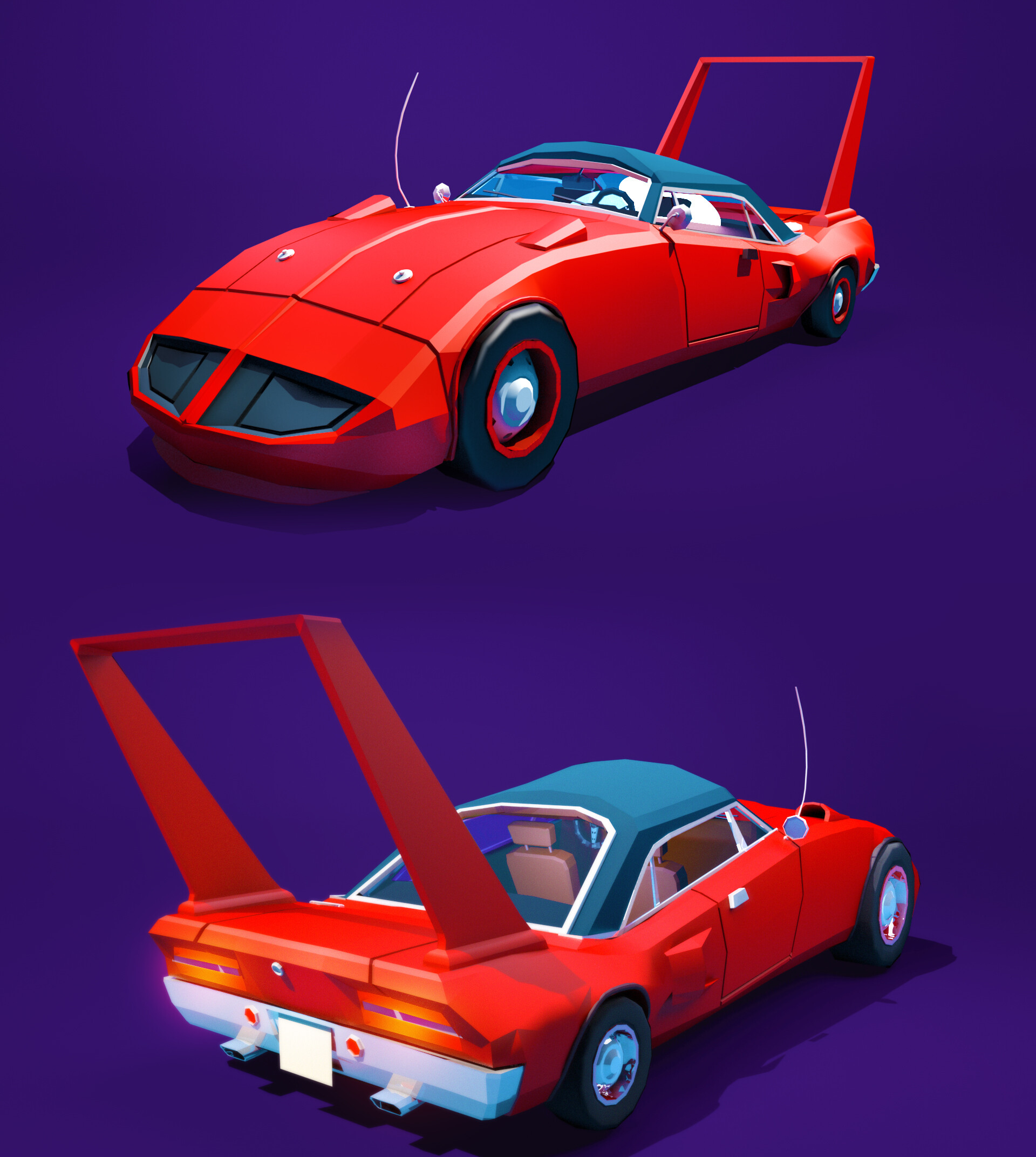 ArtStation - Low Poly Cartoon Car
