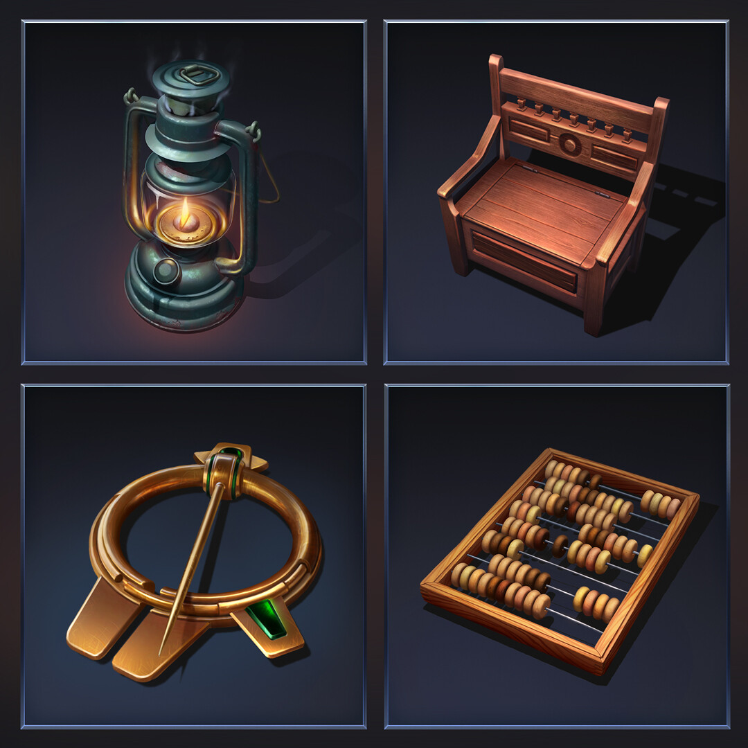 ArtStation - Objects set for 2D videogame