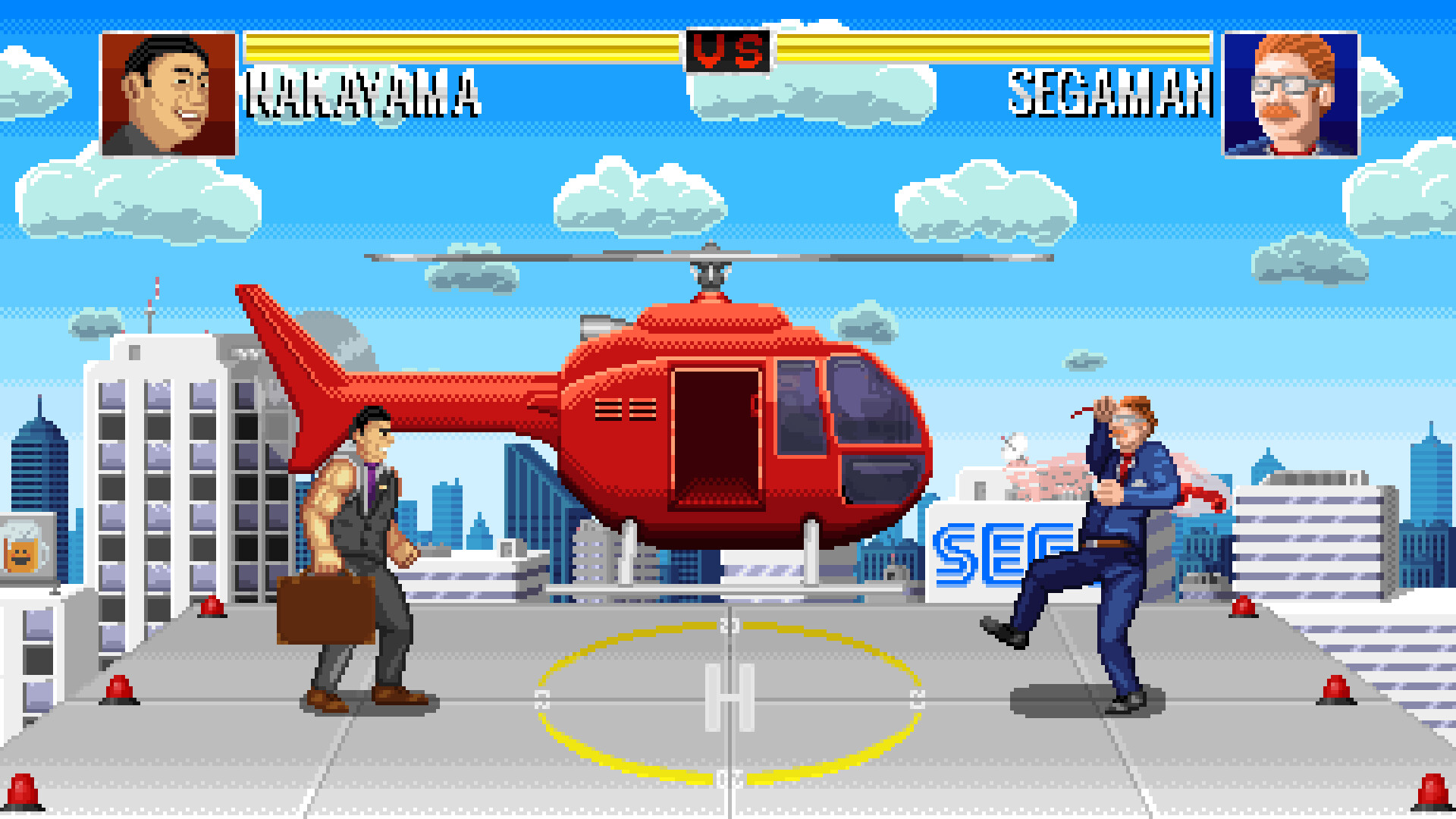 ArtStation - Console Wars Rooftop Scene Animation (pixelart)