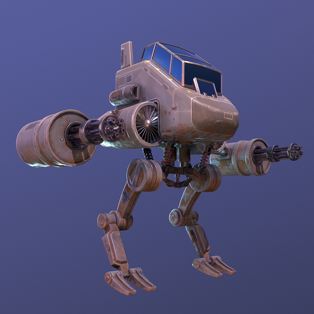 ArtStation - Chain Gun Mech