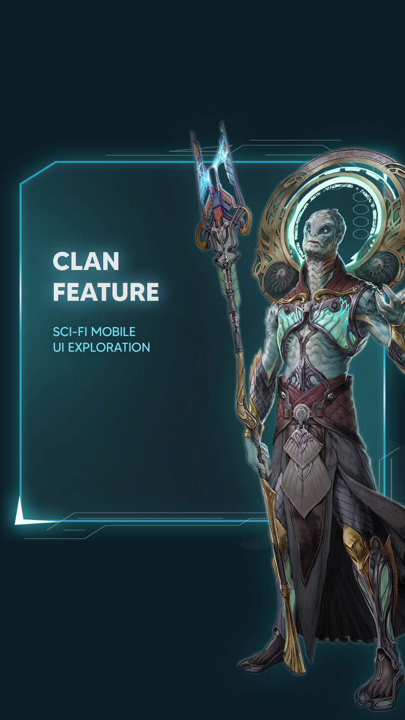 ArtStation - Clan Feature - Sci-Fi UI Exploration