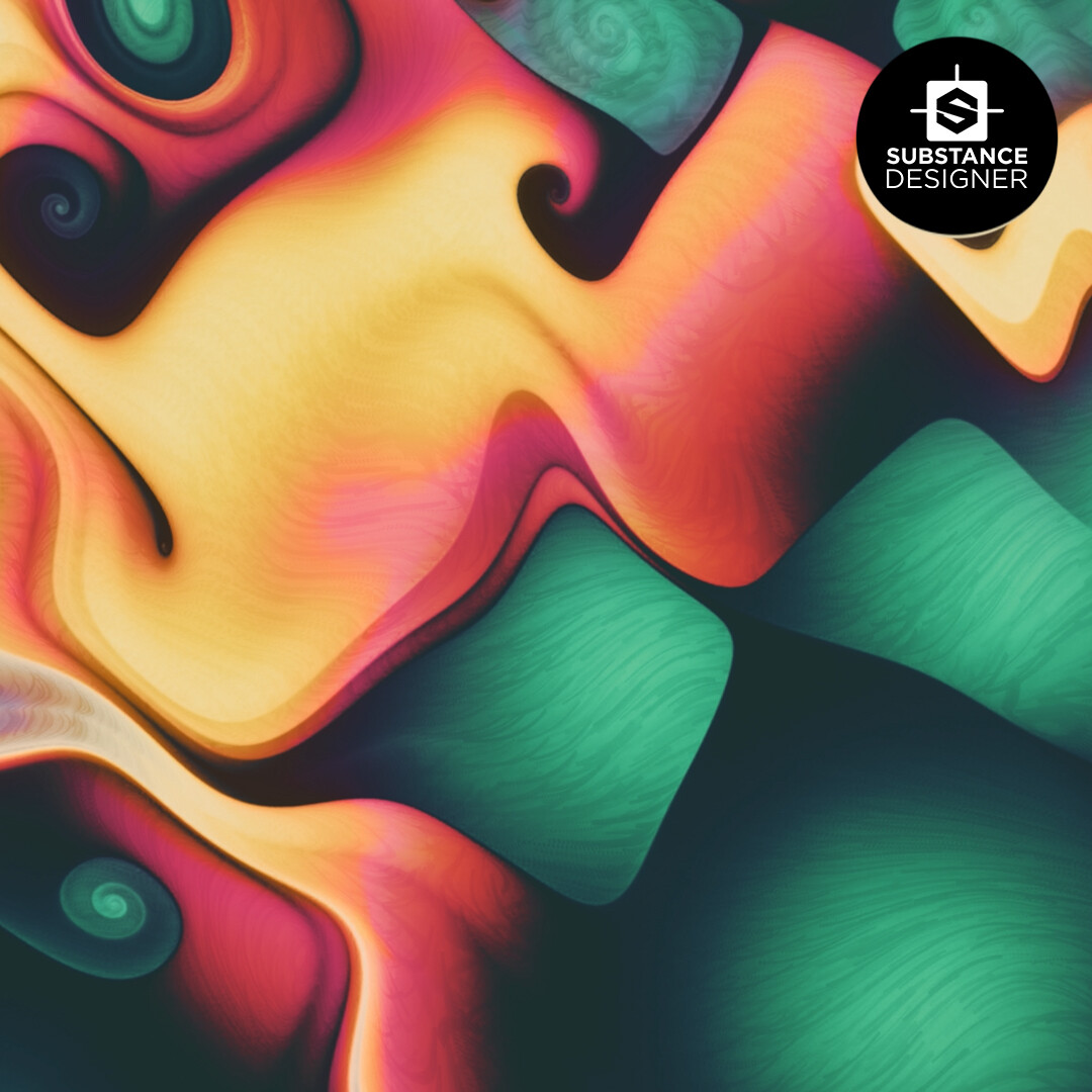 ArtStation - "Mix of substances" - Substance Designer animation