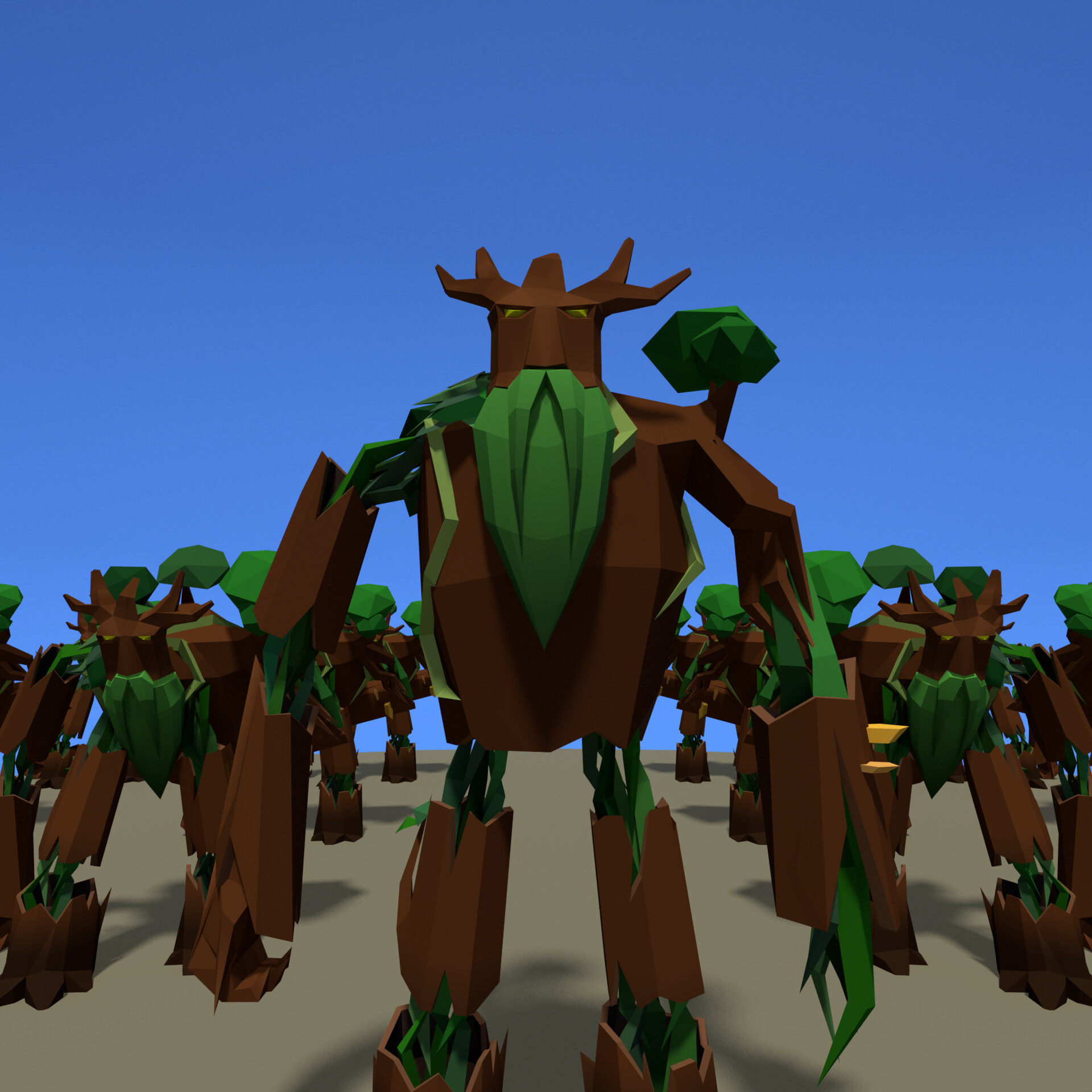 ArtStation - Wood Golem low-poly