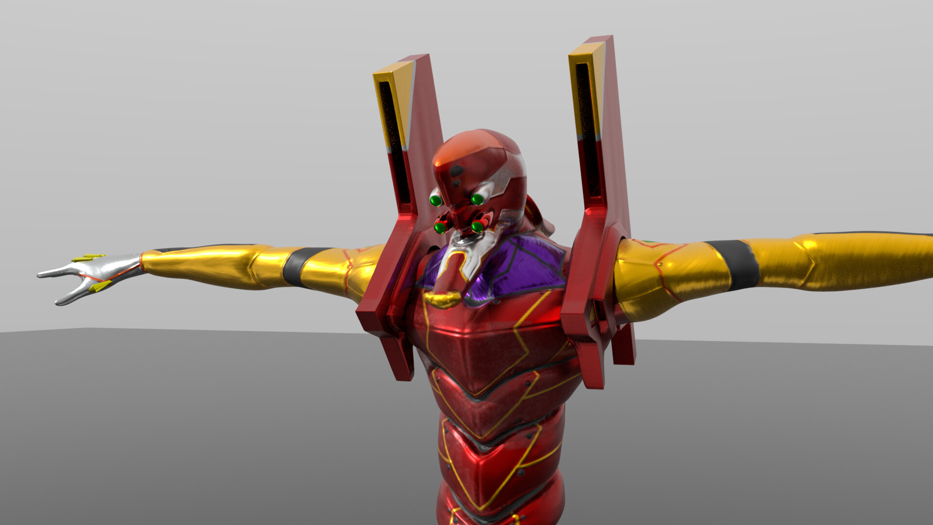 ArtStation - Evangelion - Eva 02 video integration.