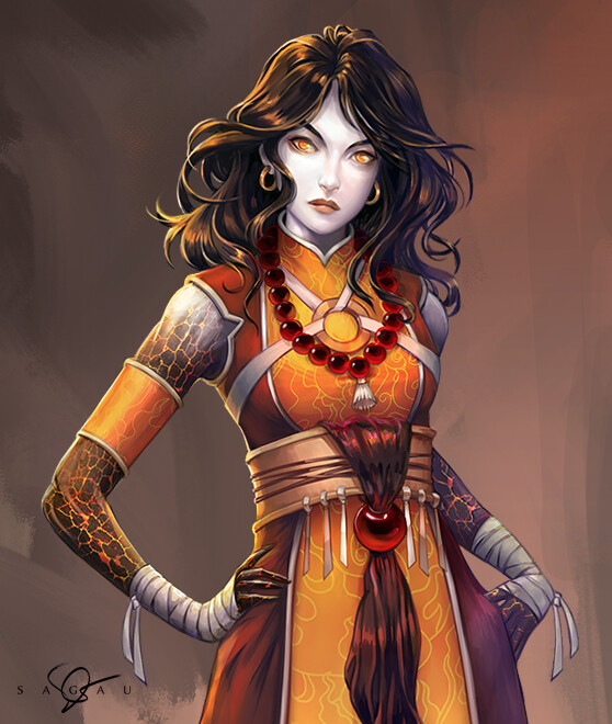 ArtStation - [Commission] Cyra, the Fire Elemental