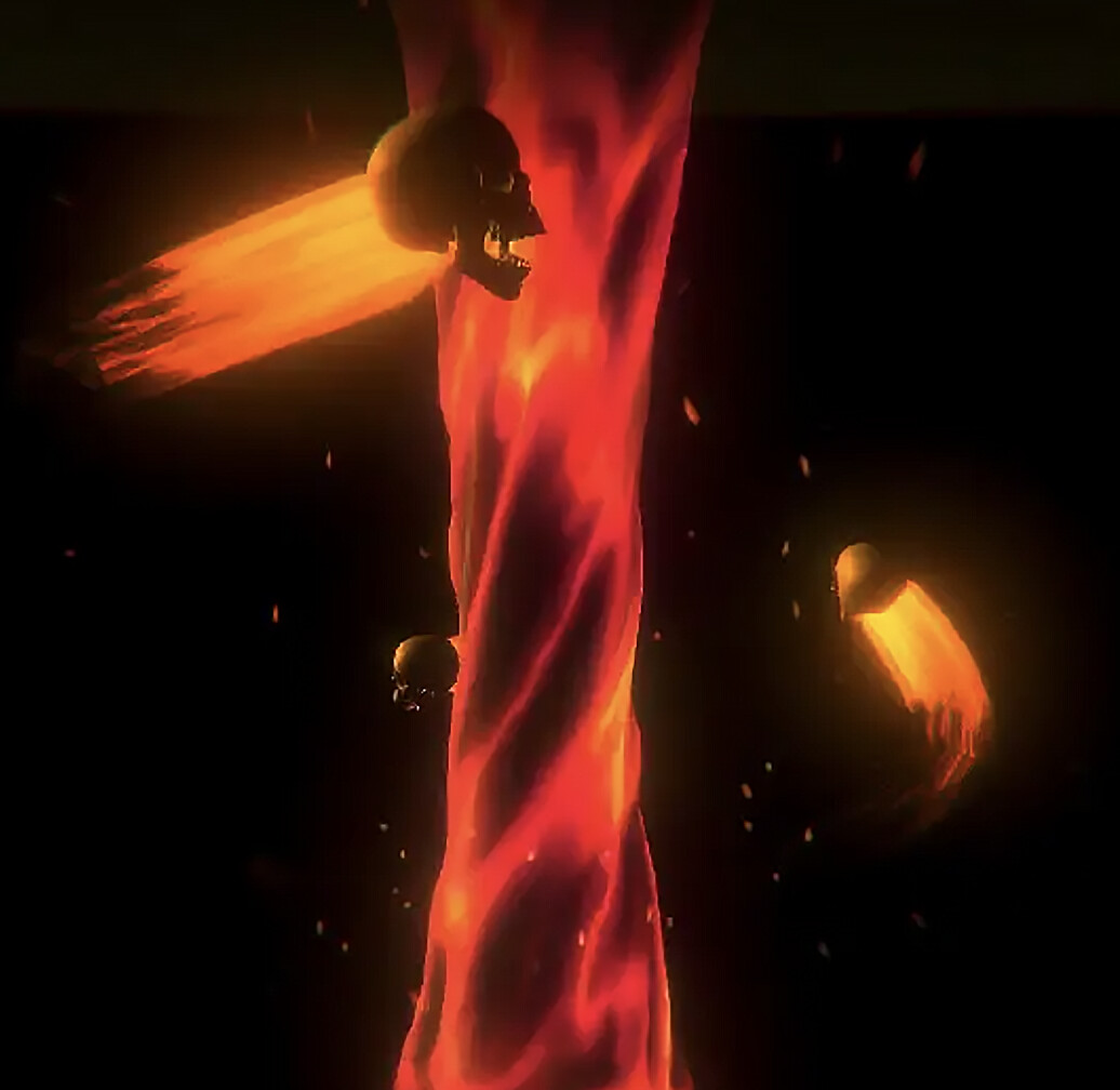 ArtStation - Real-time VFX: Fire Tower Skulls + Fire Tornado