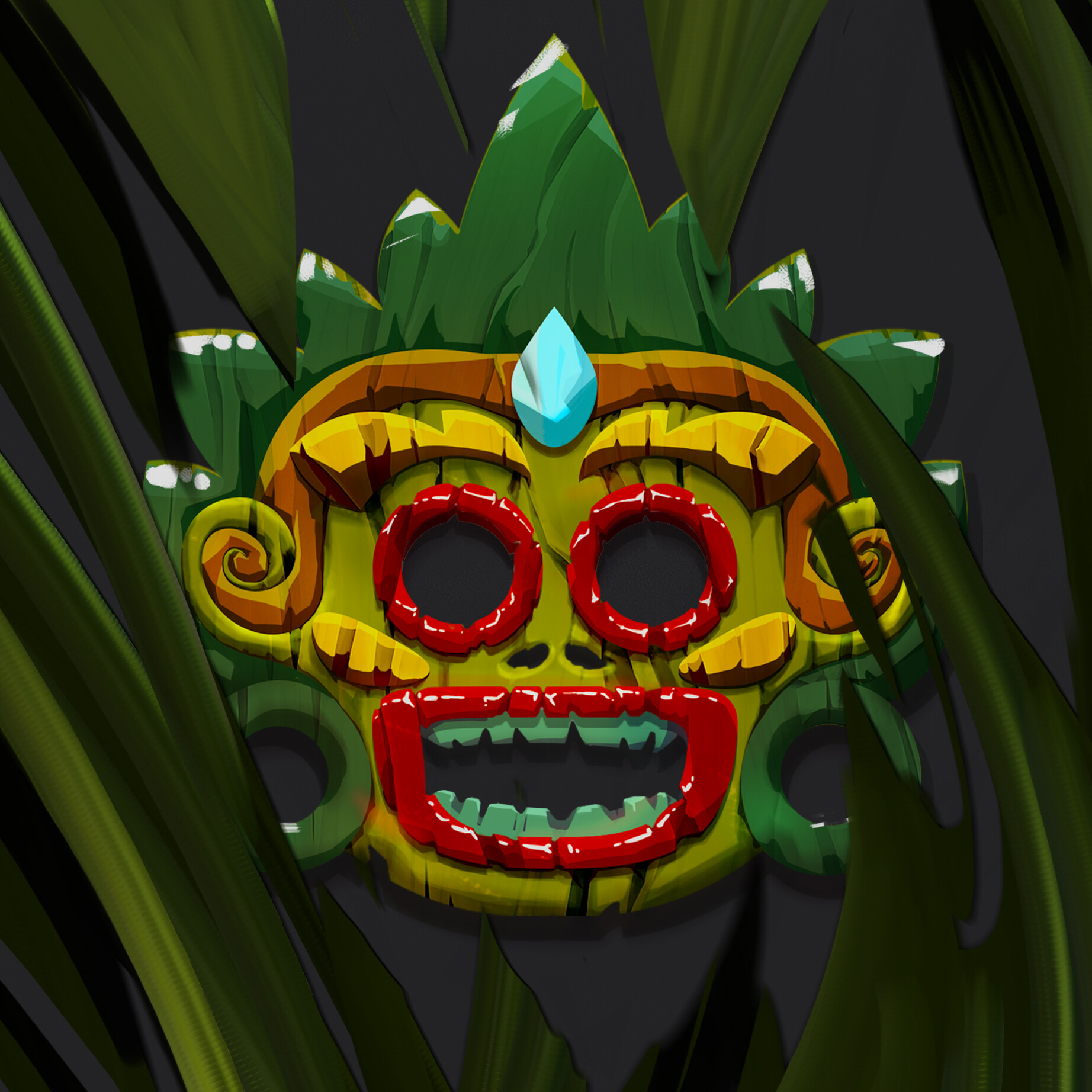 ArtStation - Mayan mask concepts