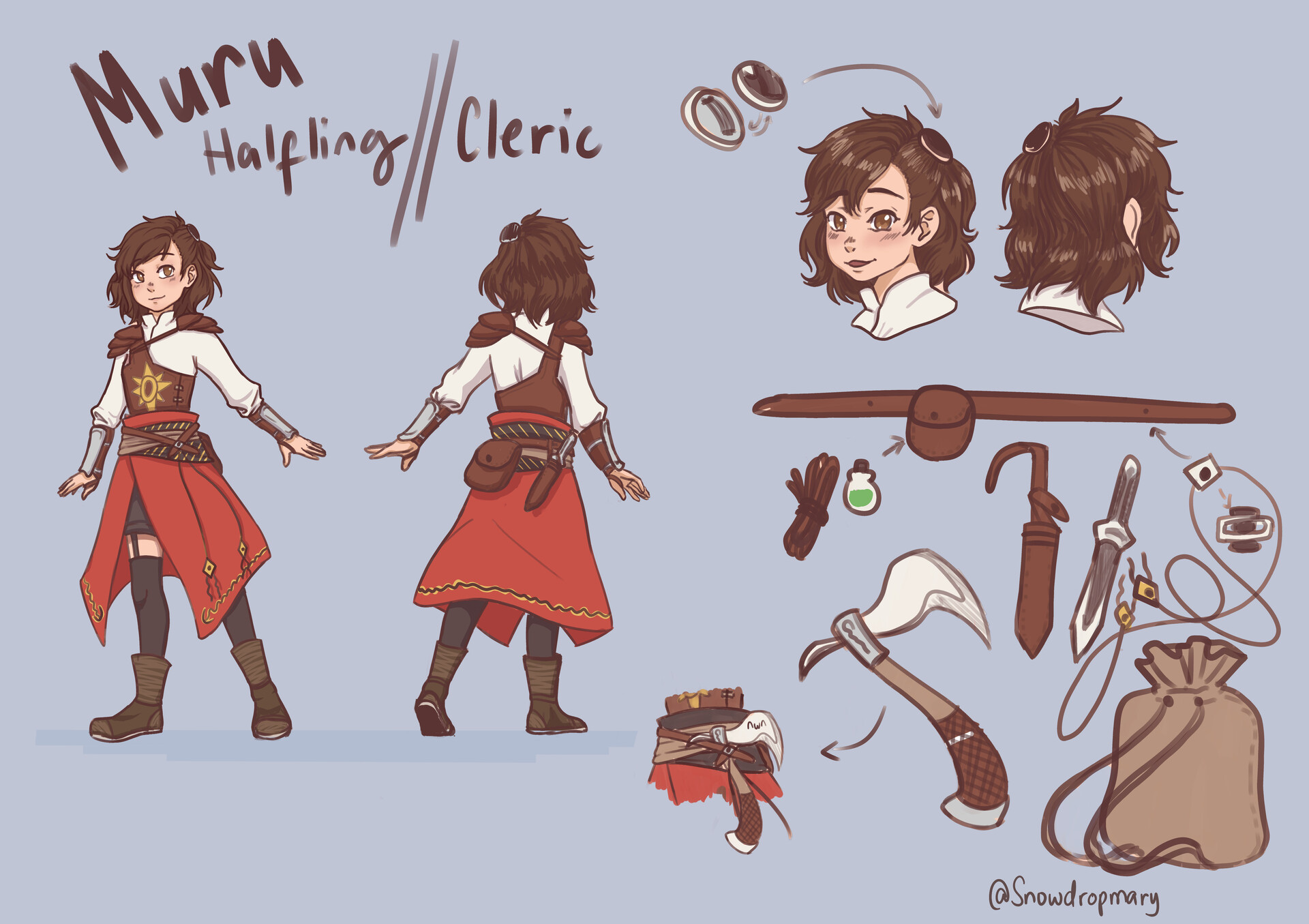 ArtStation - Muru character sheet and costume samples