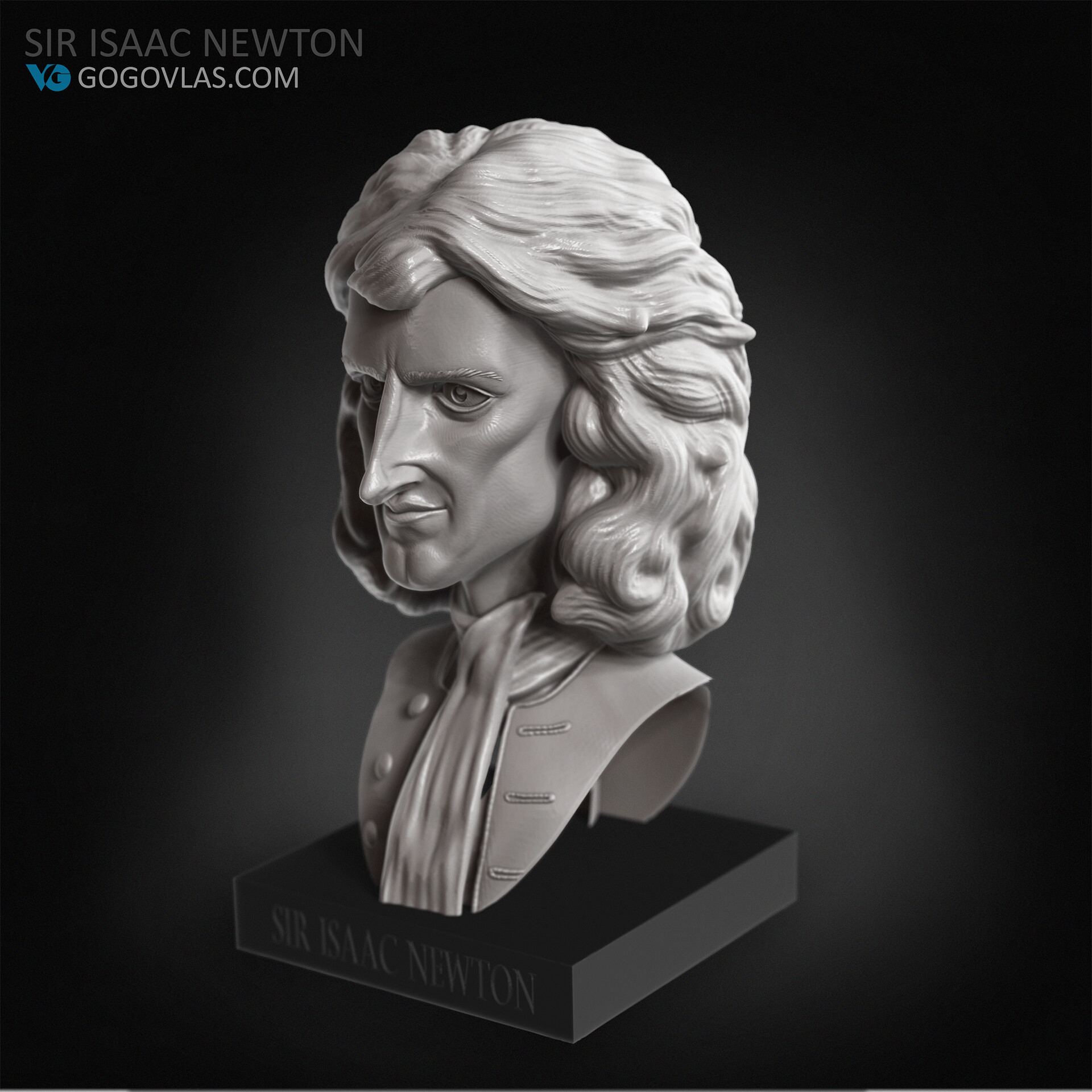 ArtStation - Sir Isaac Newton (WIP)