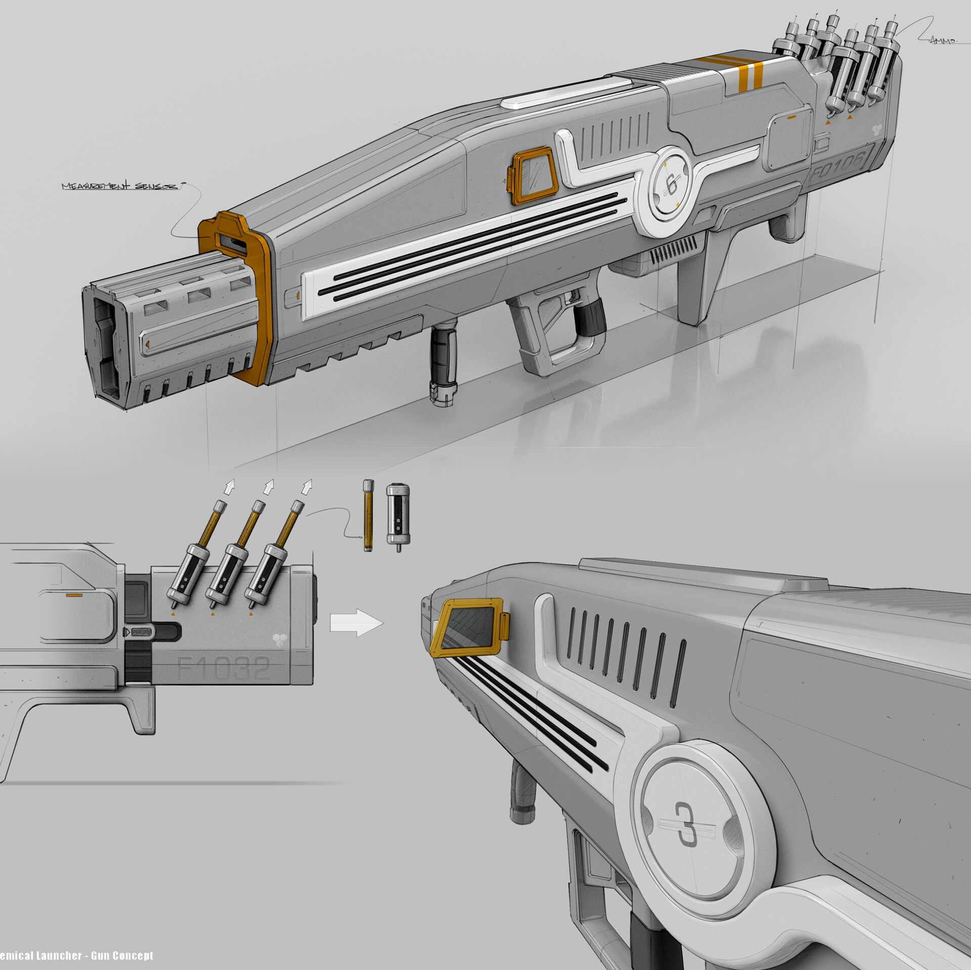 ArtStation - Chemical Launcher Weapon Concept