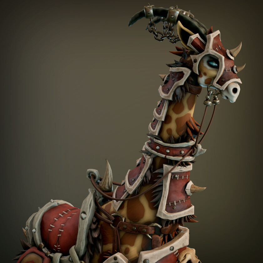ArtStation - WoW Barrens Giraffe mount fanart