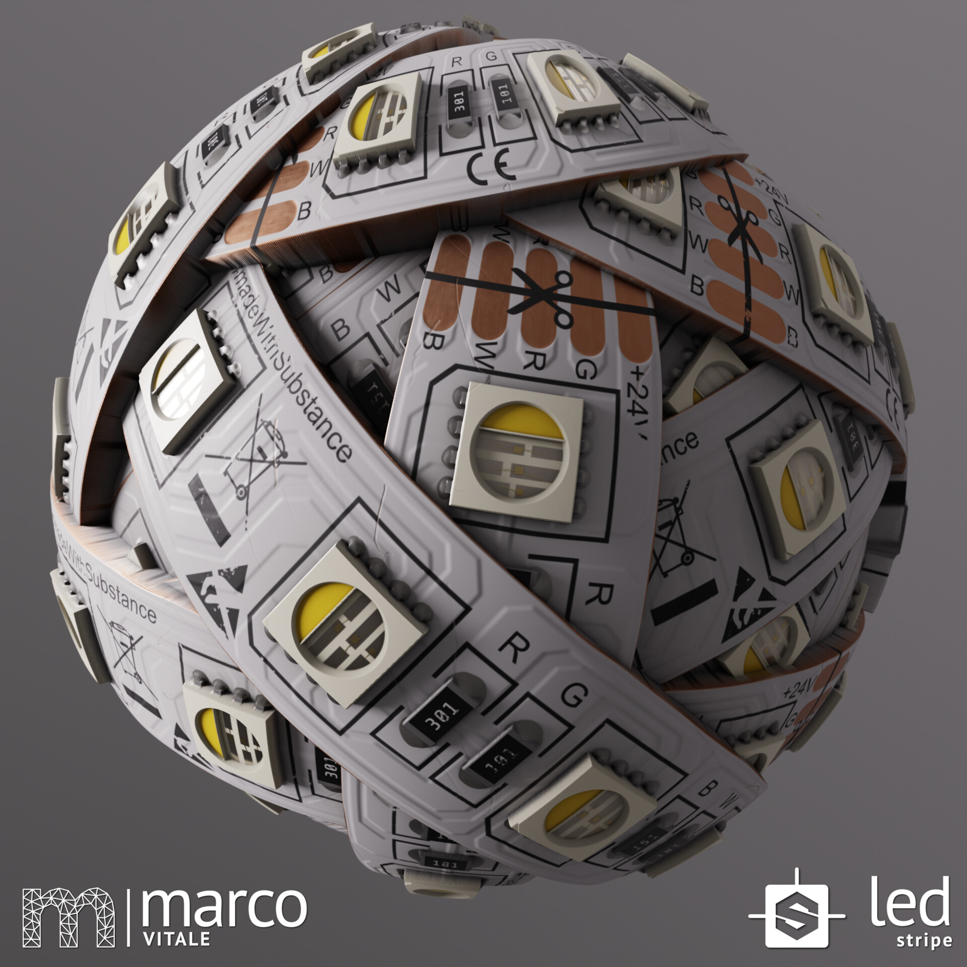 ArtStation - LED Stripe Material (Free)
