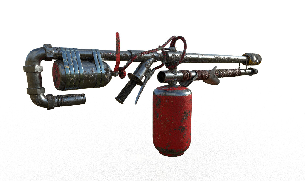 ArtStation - Old flamethrower model