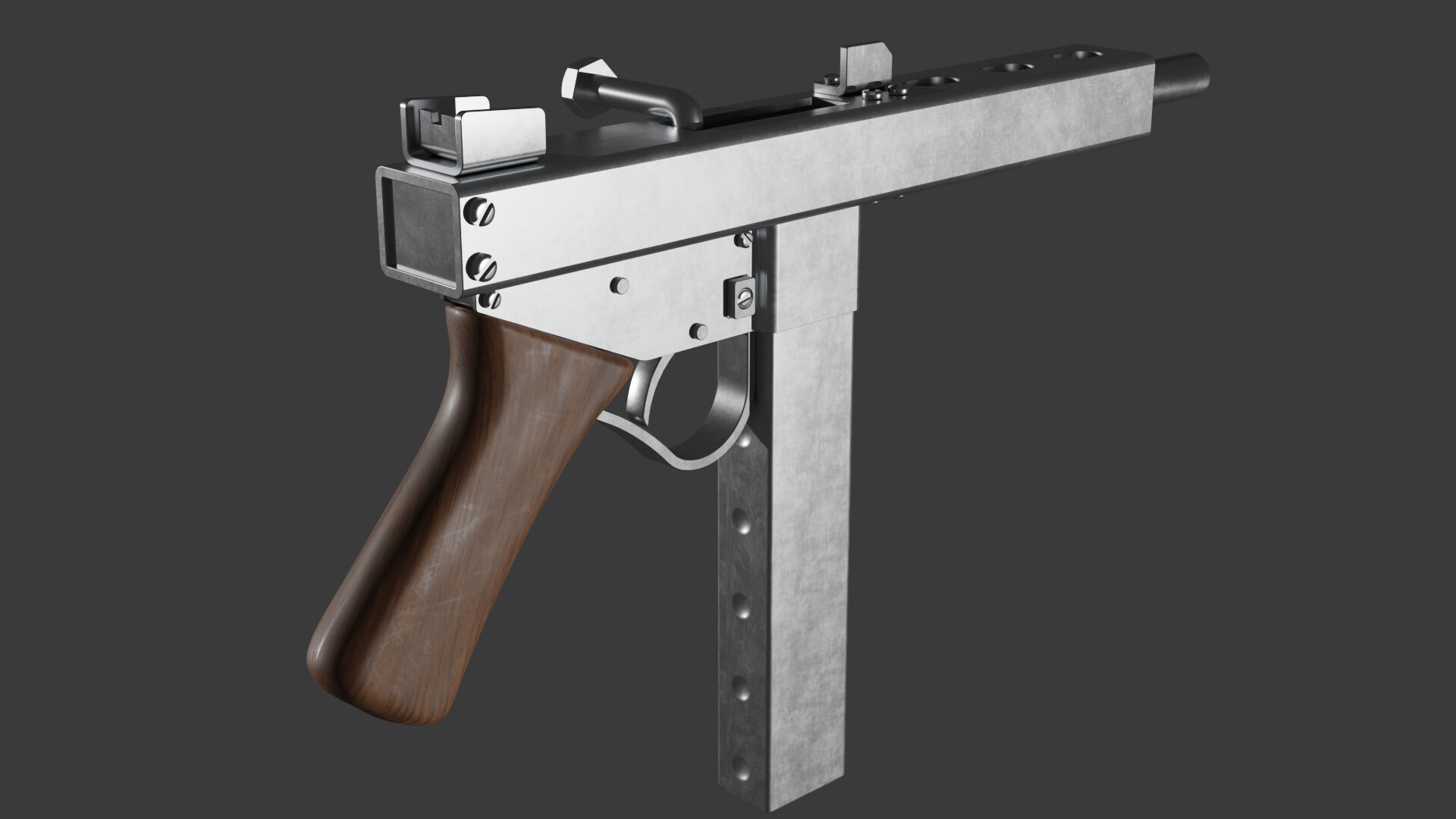 ArtStation - Scrap 380 auto submachine gun
