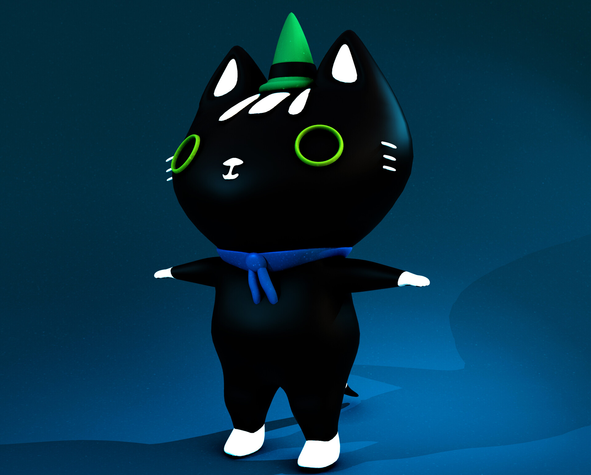 ArtStation - Magic Cat - Low Poly Rig Model