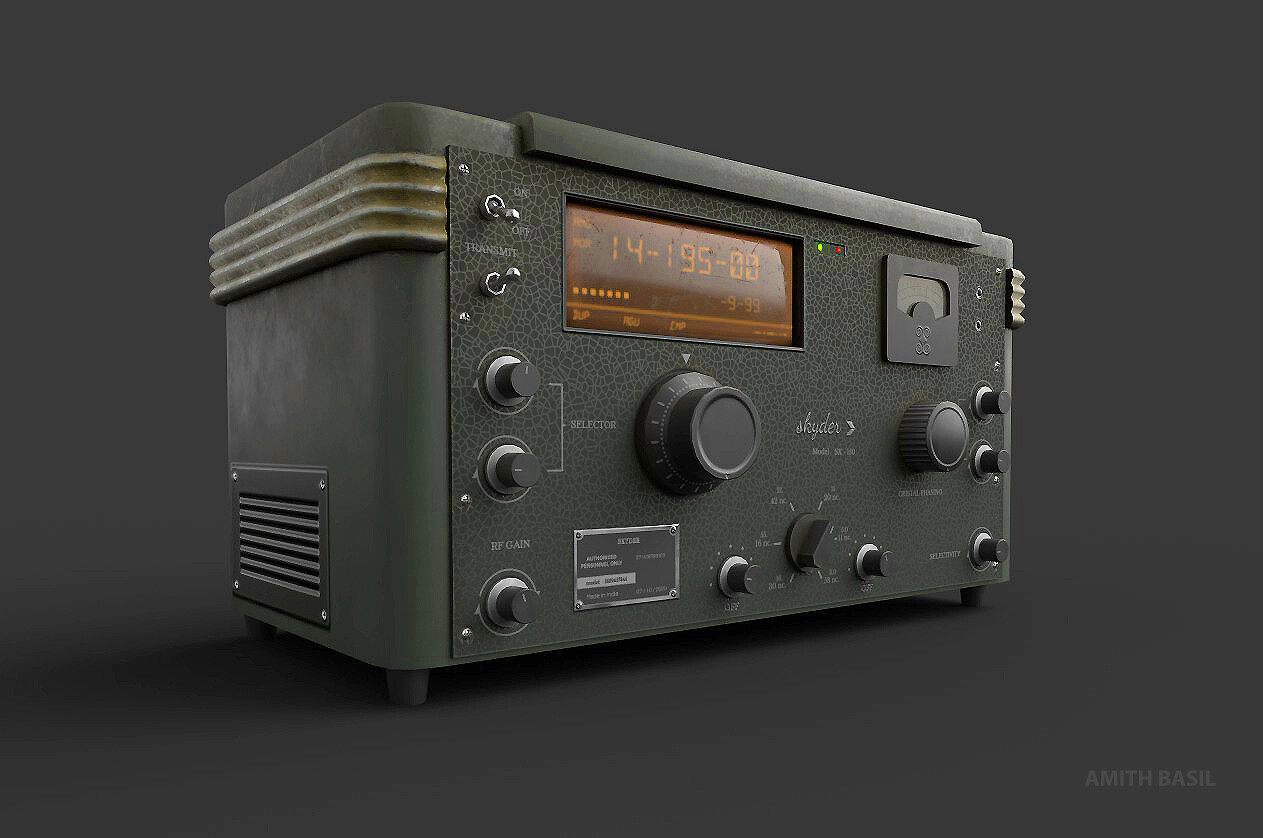 ArtStation - vintage LED digital radio