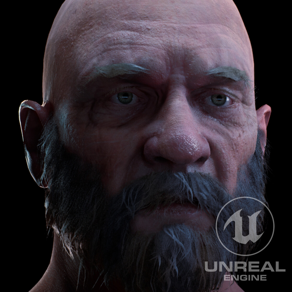 ArtStation - Bearded Man - UE4 Bust