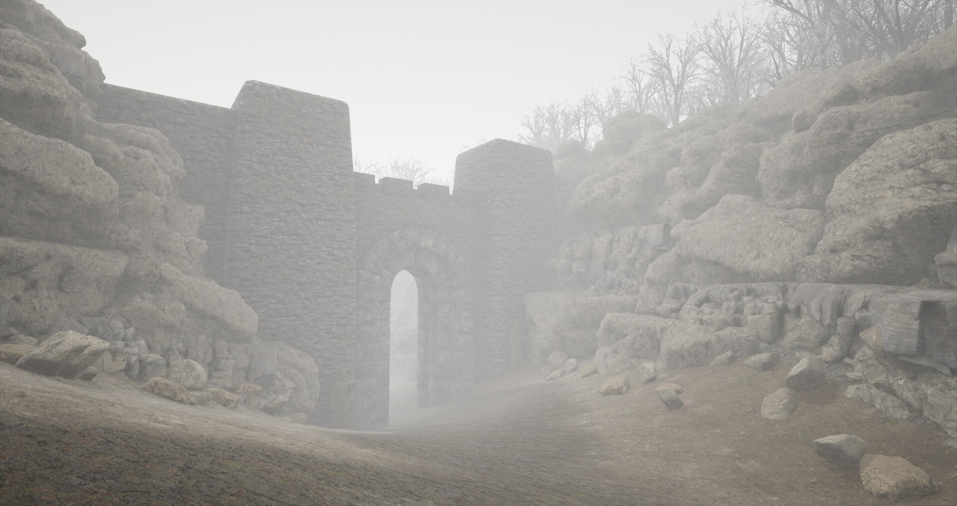 ArtStation - Foggy Ruins