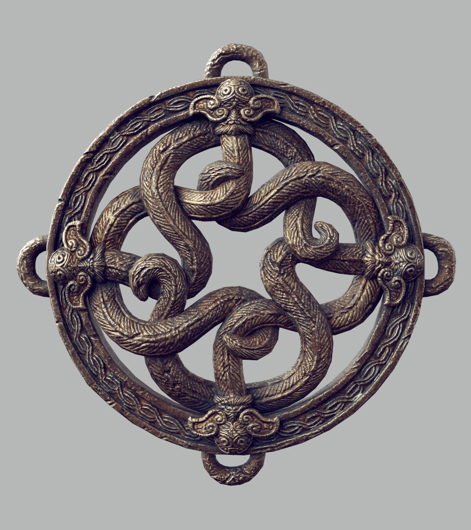 ArtStation - Antique Chinese Openwork Roundel (real time)