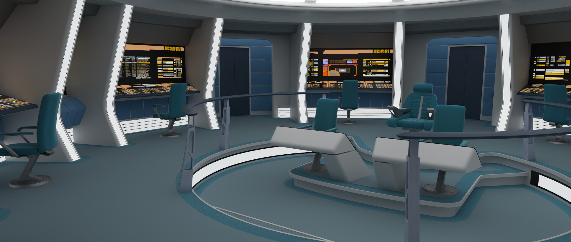 ArtStation - Star Trek TNG Soyuz Class Bridge