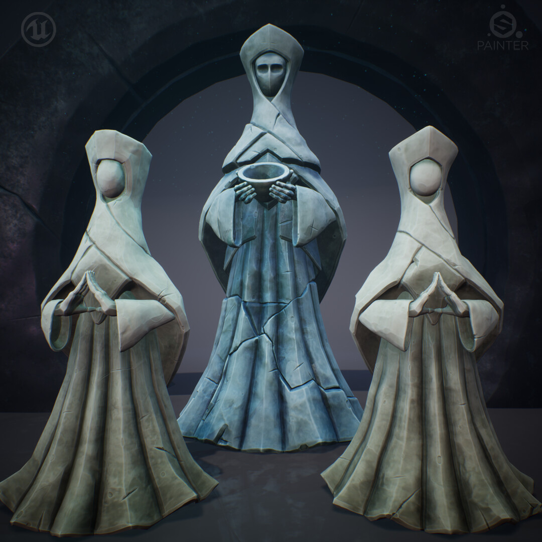 ArtStation - Gowned Stone Clerics