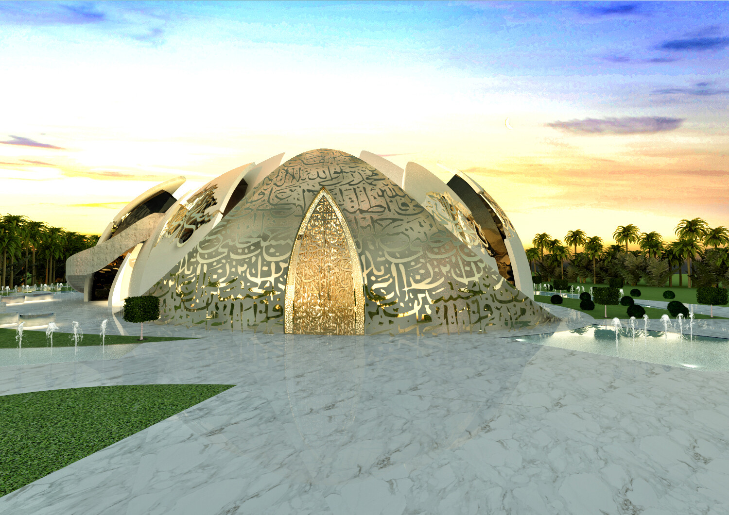 ArtStation - Mosque renderings for design firm in Abu Dhabi, UAE.