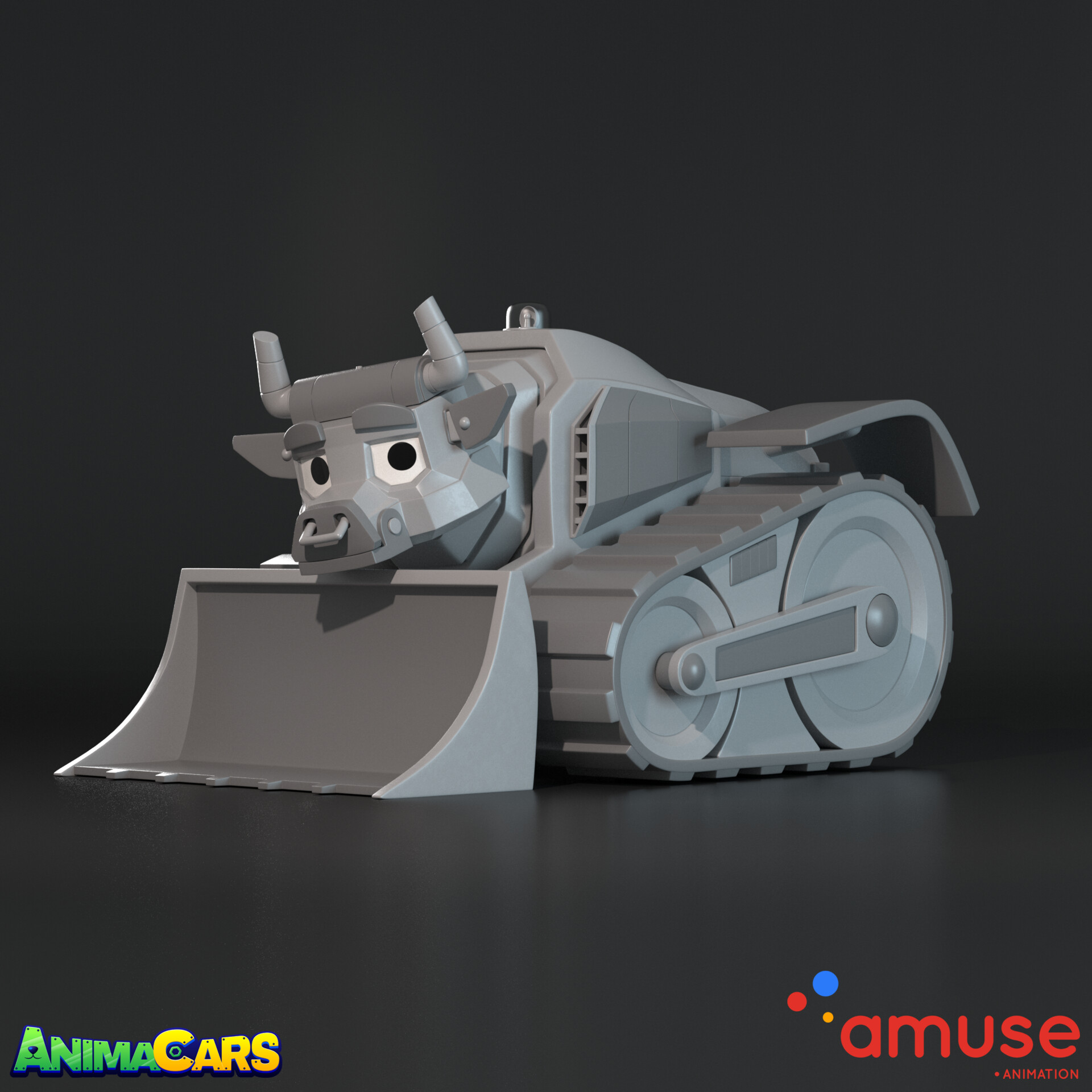 ArtStation - Animacars Billdozer for Amuse studio