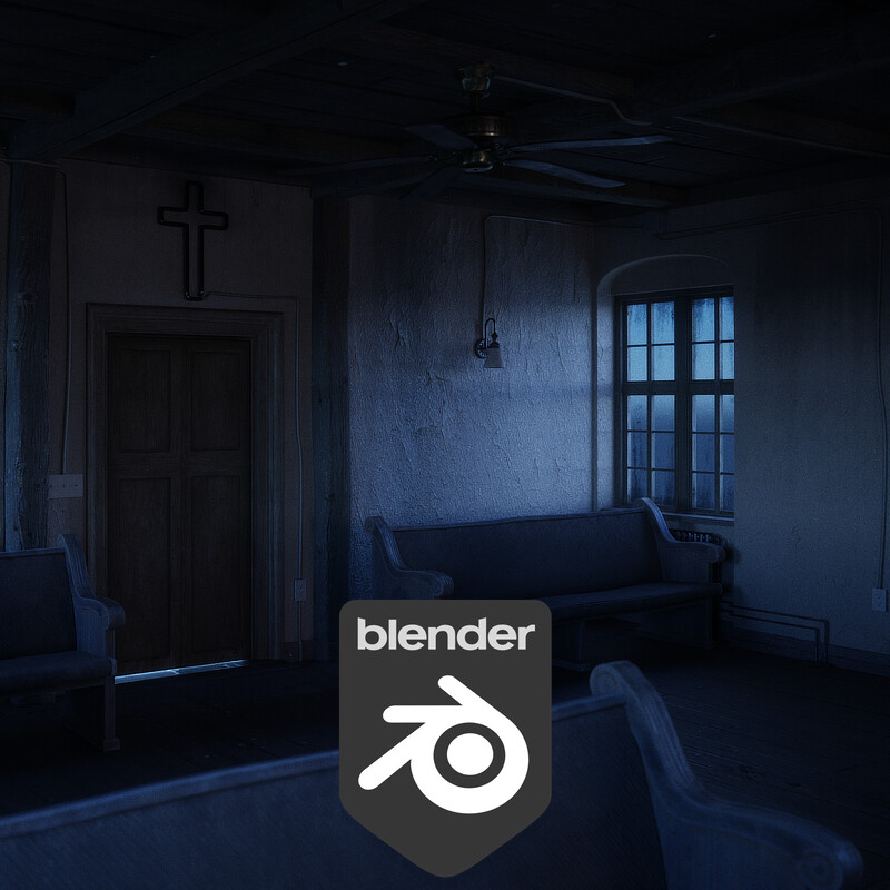 ArtStation - Pre-dawn blue hour in Blender 2.90 (2020)