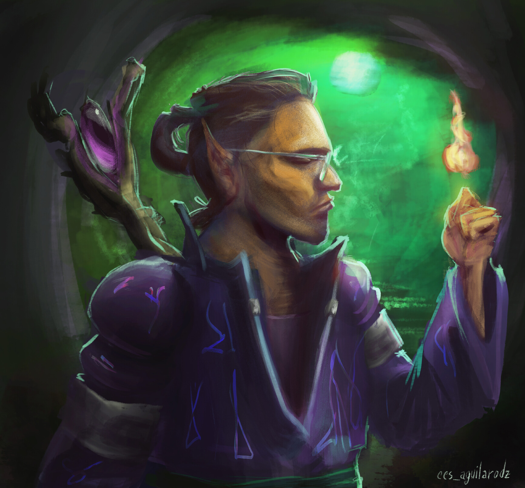 ArtStation - Wizard Portrait for a DnD Icon (with step-by step)