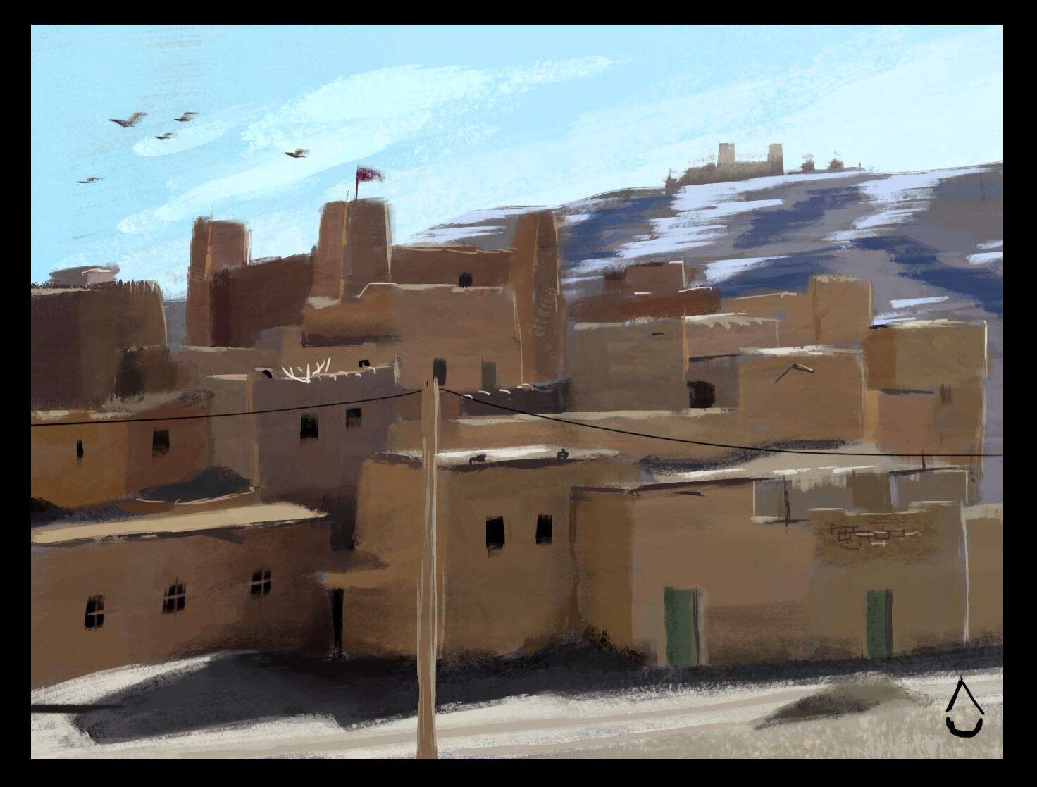 ArtStation - Desert_Village_Study