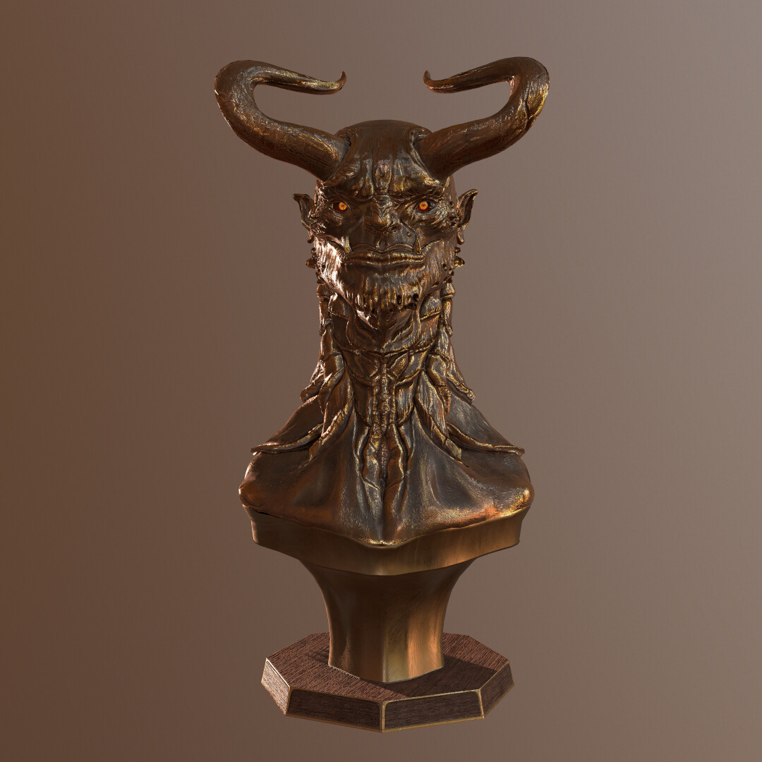ArtStation - golden bust