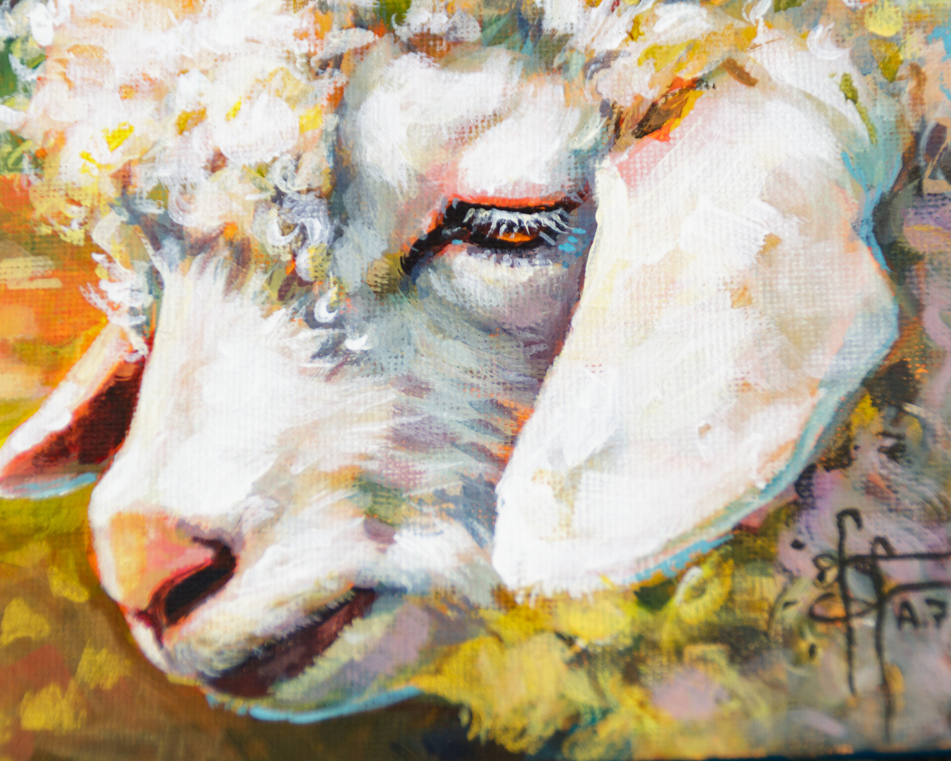 ArtStation - Acrylic Goat painting on canvas board