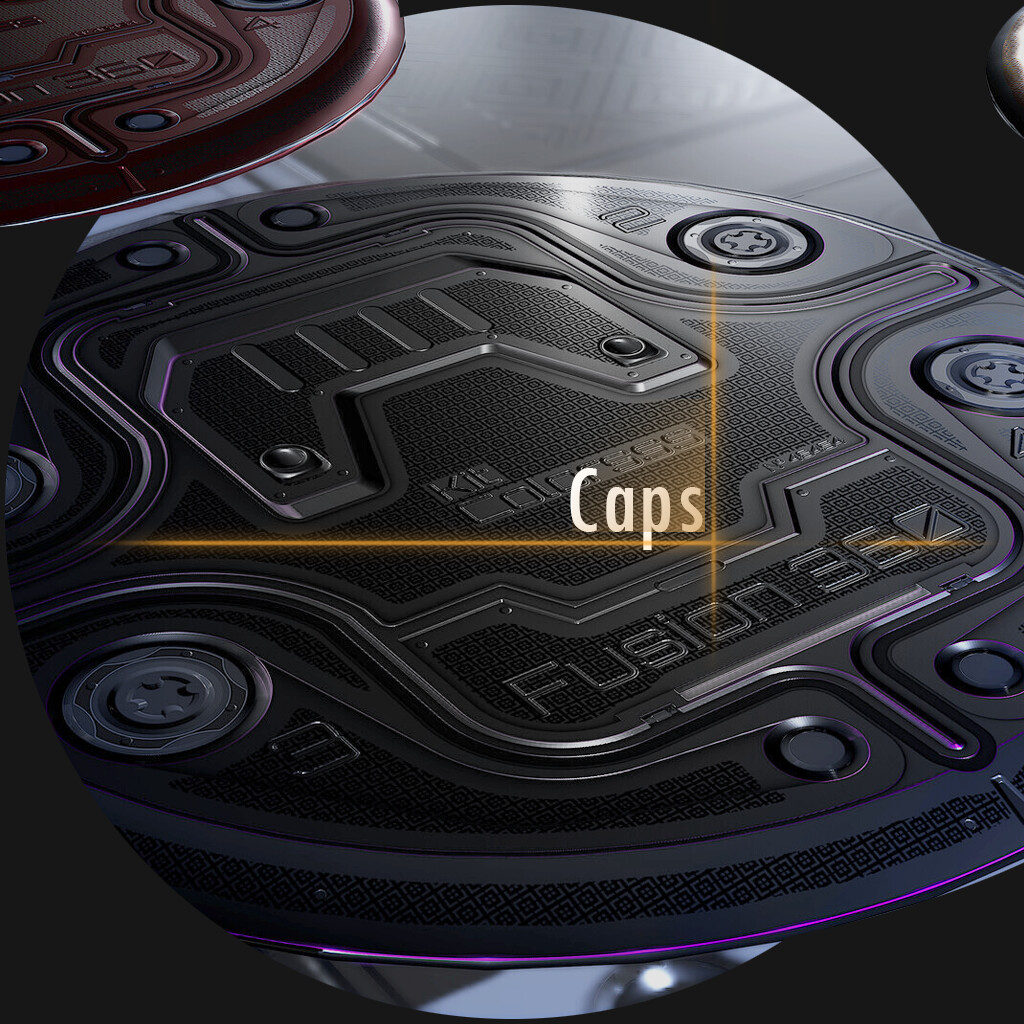 ArtStation - Hard surface Caps - fusion 360 Baking