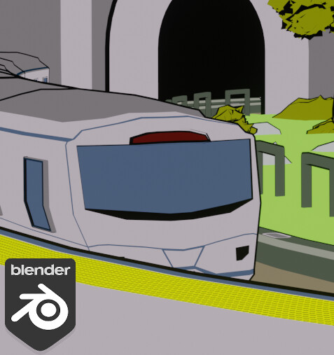 ArtStation - Blender Train Scene