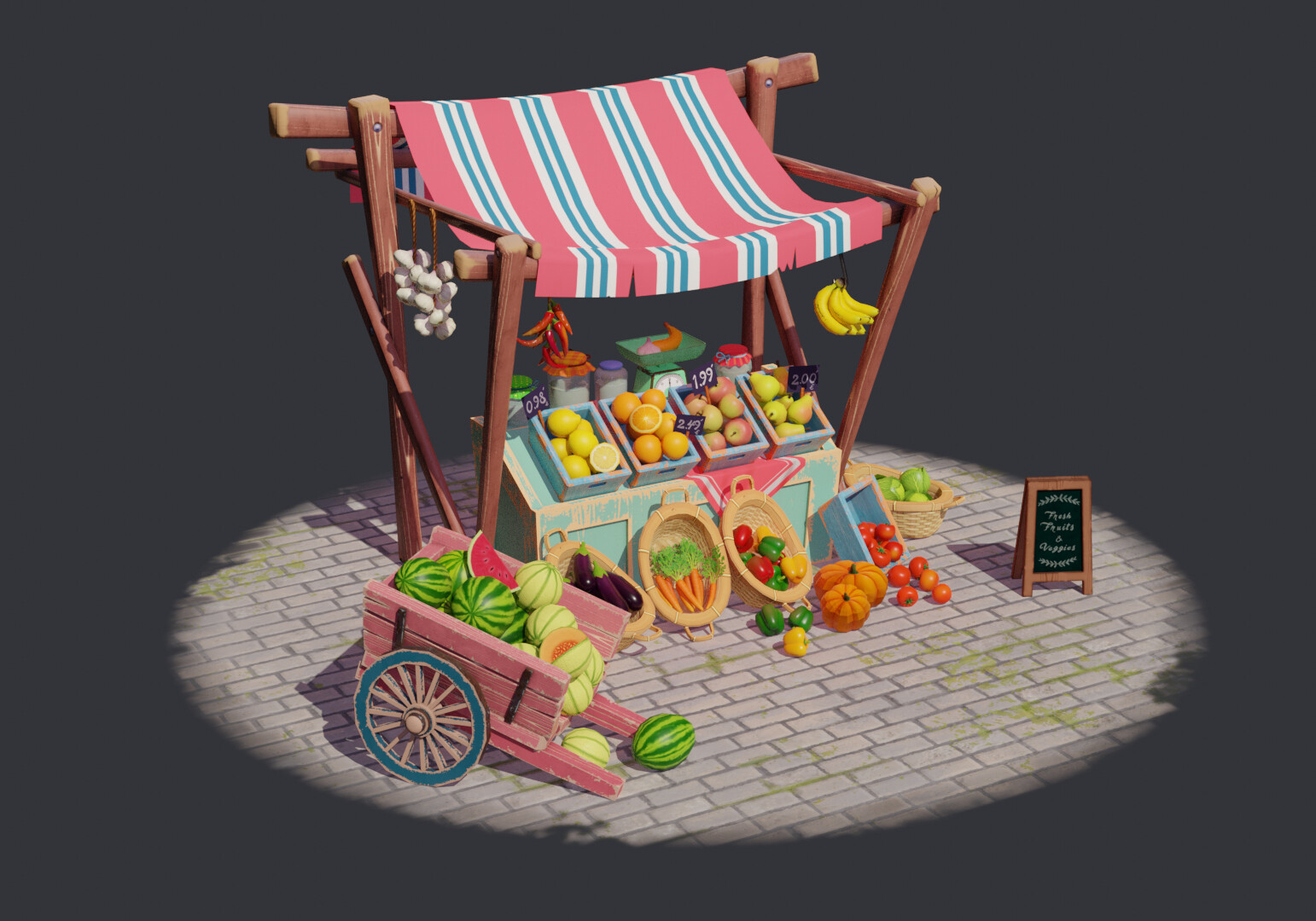 ArtStation - Farmer's Fruit Stall