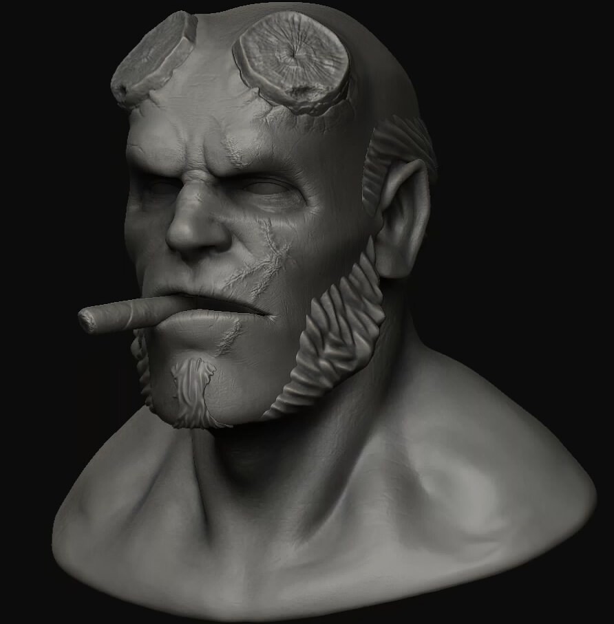 ArtStation - Hellboy Bust
