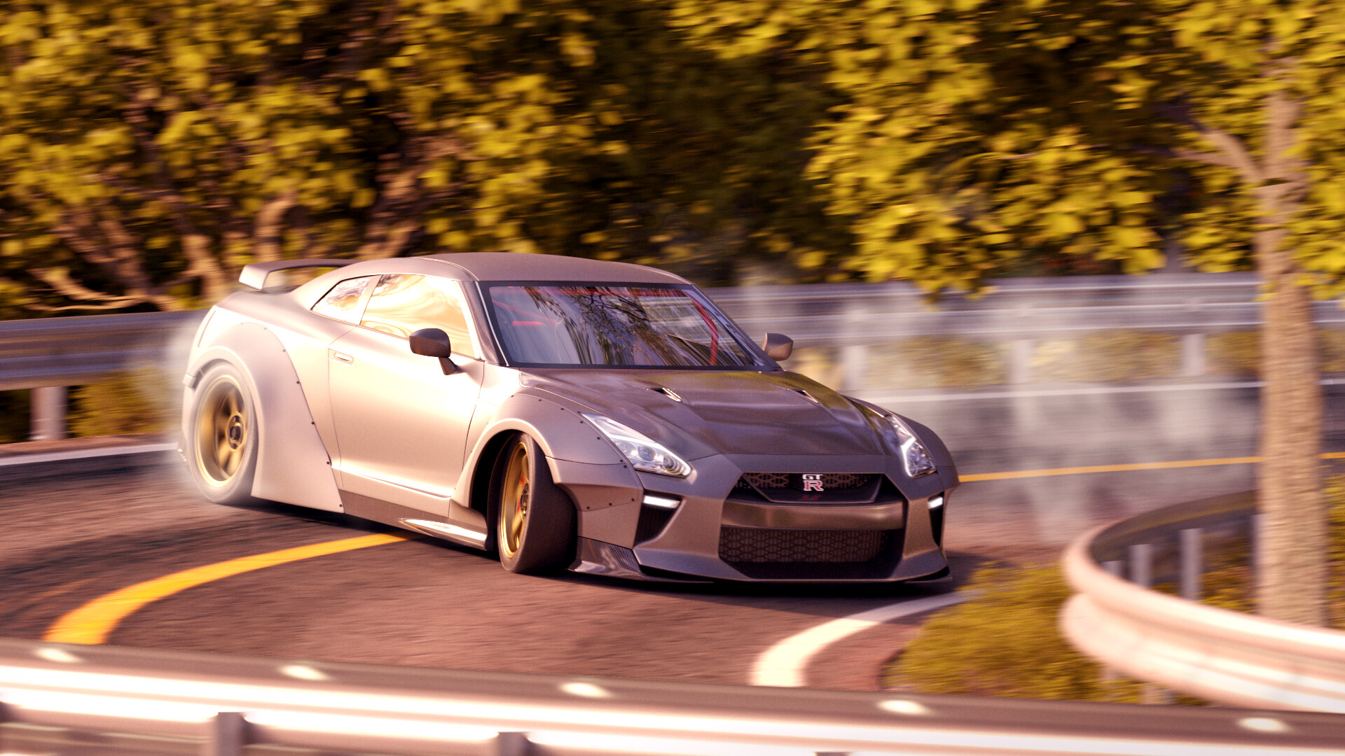 ArtStation - NISSAN GTR R-35 with wide body kit