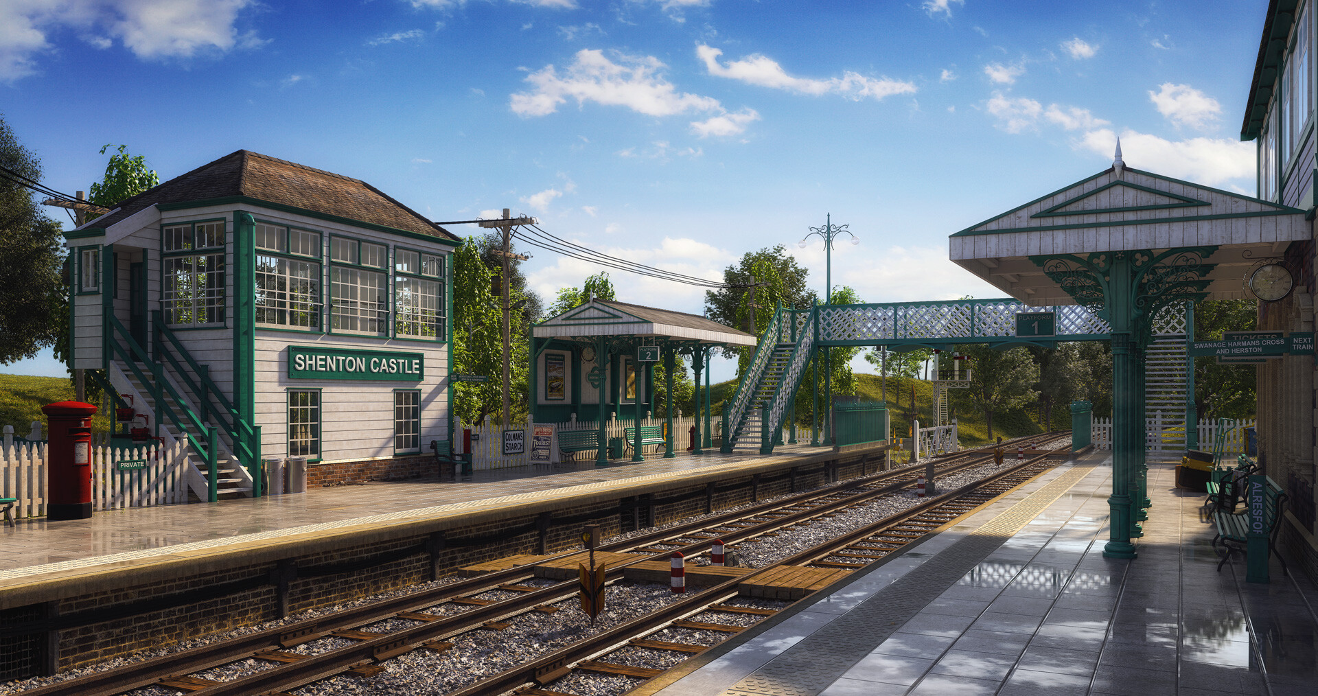 ArtStation - Old Train Station (3d rendering)