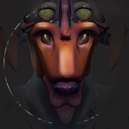 ArtStation - A predatory insect mimics the head of a friendly dog