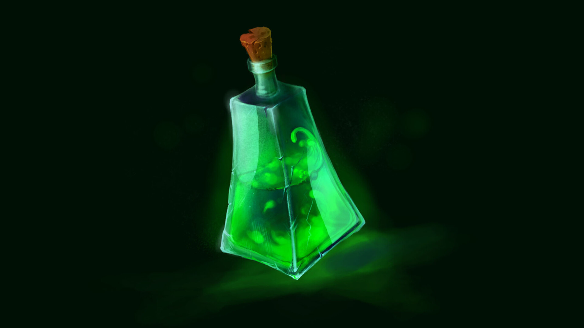 ArtStation - Green potion. Game icon.