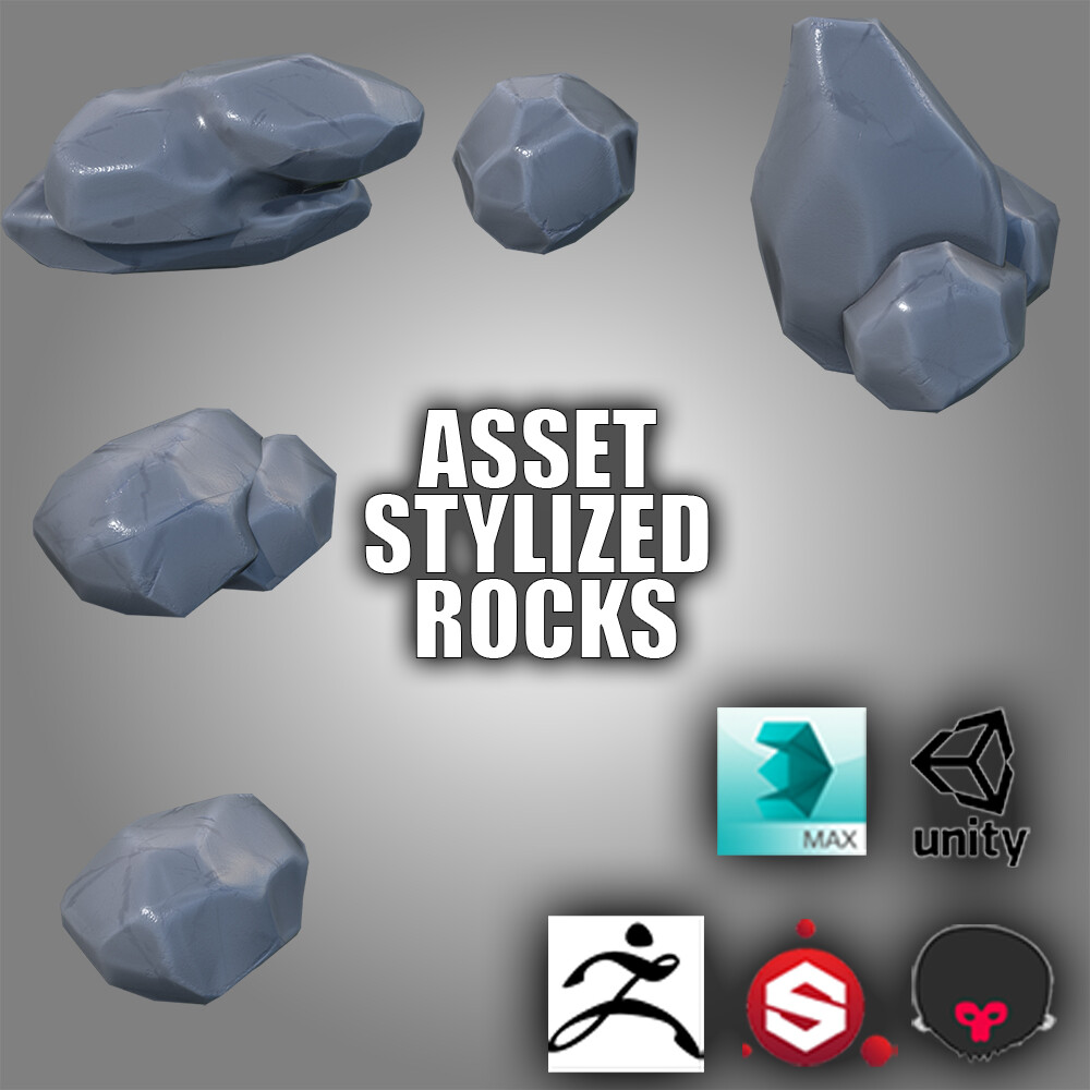 ArtStation - STYLIZED ROCKS ASSET