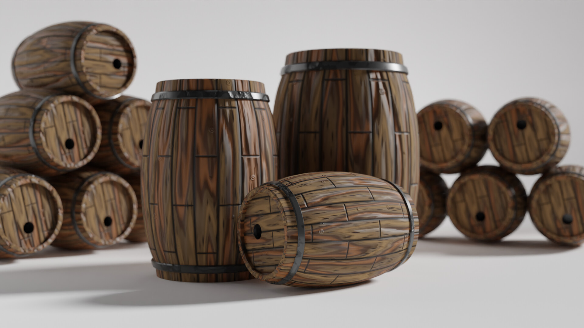 ArtStation - Stylized Barrels