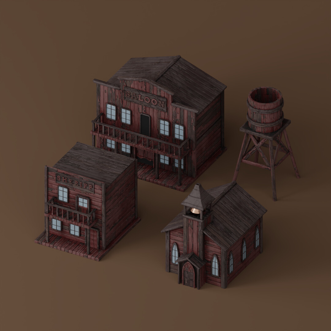 ArtStation - Wild West Buildings