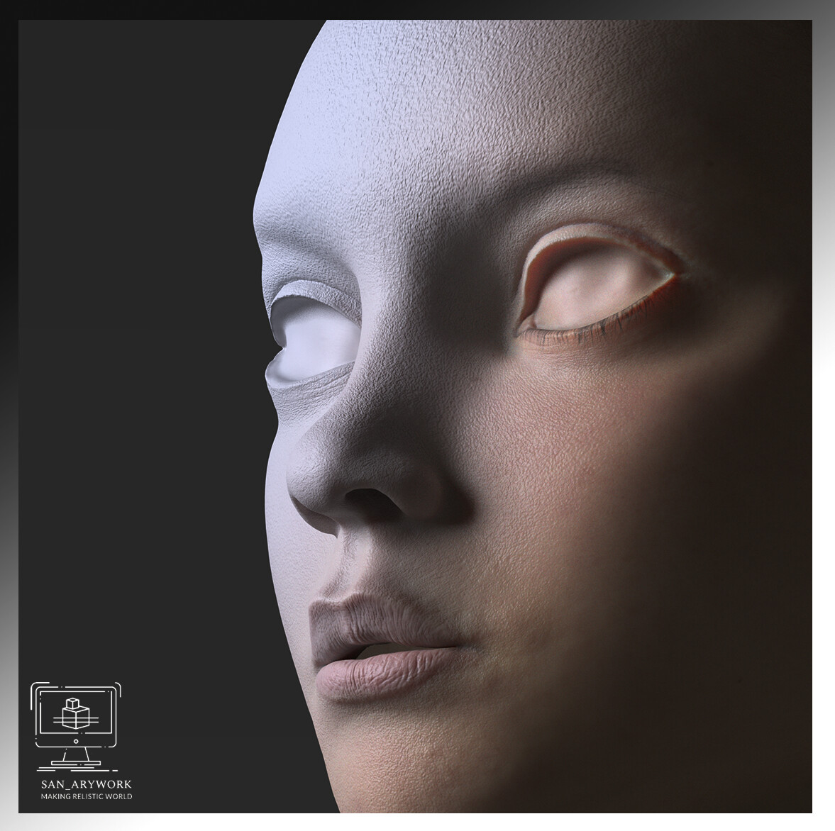 ArtStation - Test render making realistic face