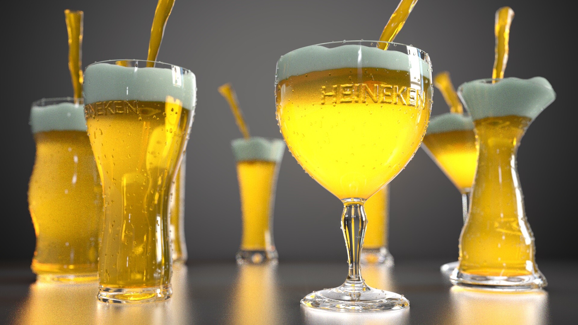 ArtStation - Houdini Procedural Beer Pouring System | 2019