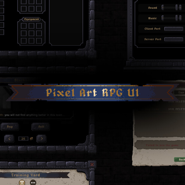 ArtStation - Pixelart RPG UI