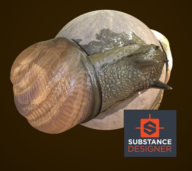 ArtStation - Procedural snail in Substance Designer