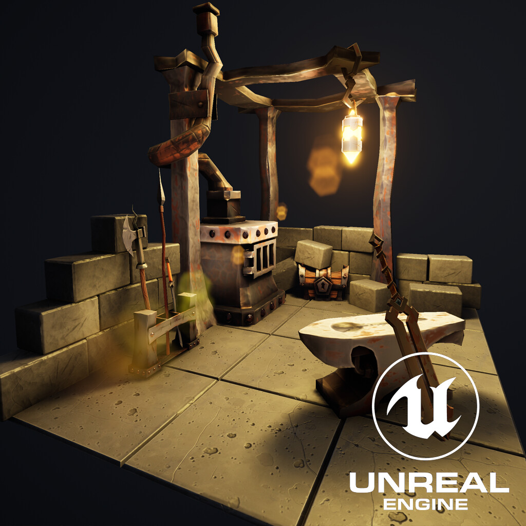 Philipp Shirokov - Stylized forge | Environment art