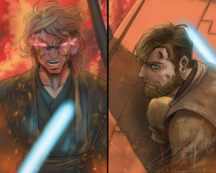 ArtStation - Anakin Vs Obi-Wan